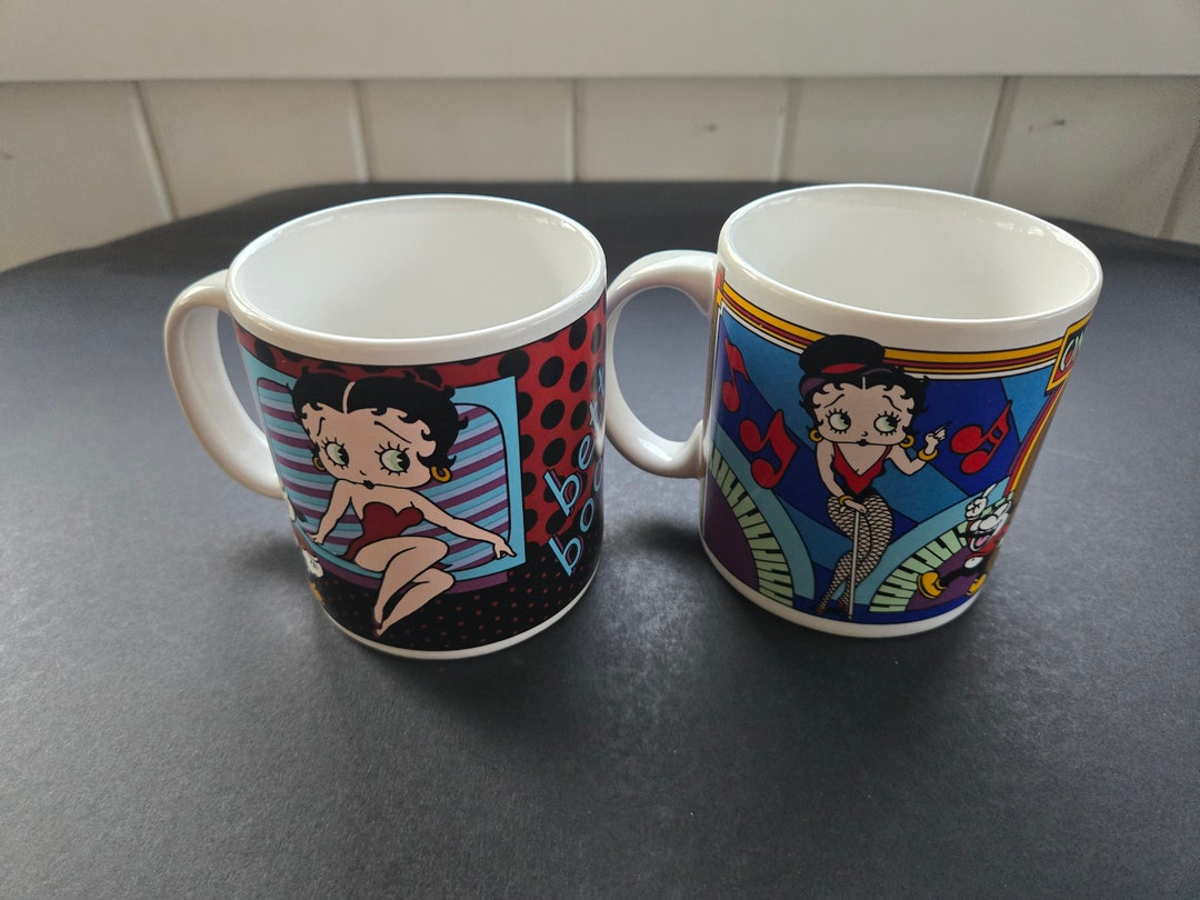 Betty Boop Coffee Mugs by Sakura - 1995 - Etsy