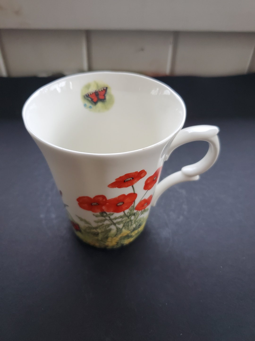 Vintage St. George Floral Bone China Mug - Made in England - Etsy