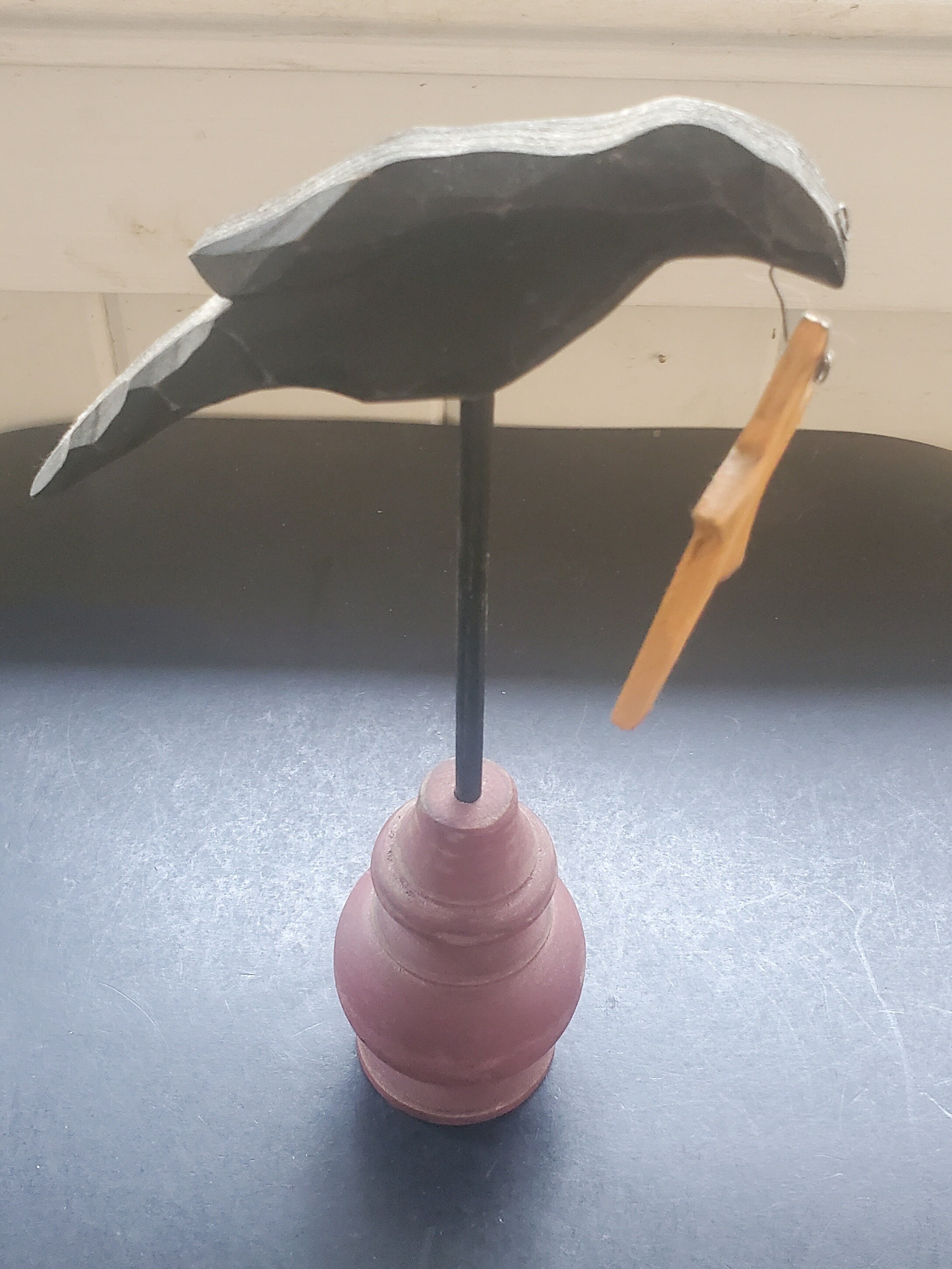 Folk Art Wooden Crow With Star - Etsy