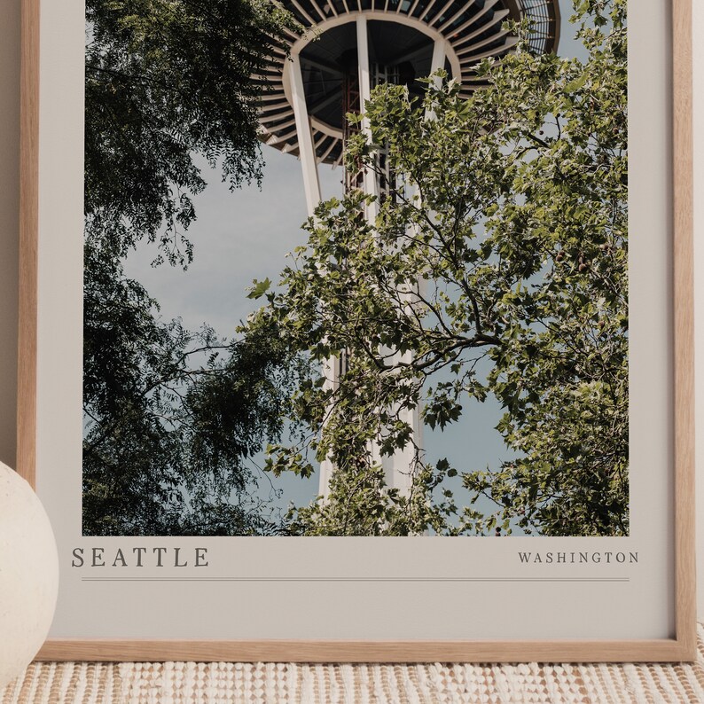 Seattle Space Needle Poster DIGITAL DOWNLOAD Print USA Travel Gift ...