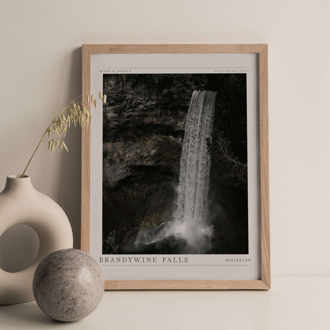 Brandywine Falls Poster | DIGITAL DOWNLOAD PRINT | Canada Travel Gift | Whistler, British ...
