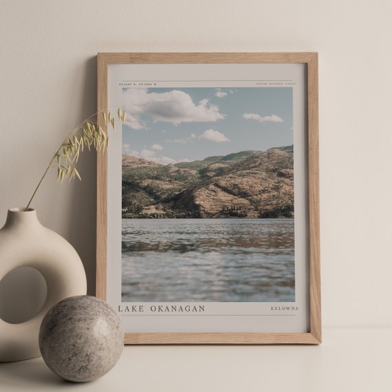Lake Okanagan Poster DIGITAL DOWNLOAD PRINT Canada Vintage - Etsy