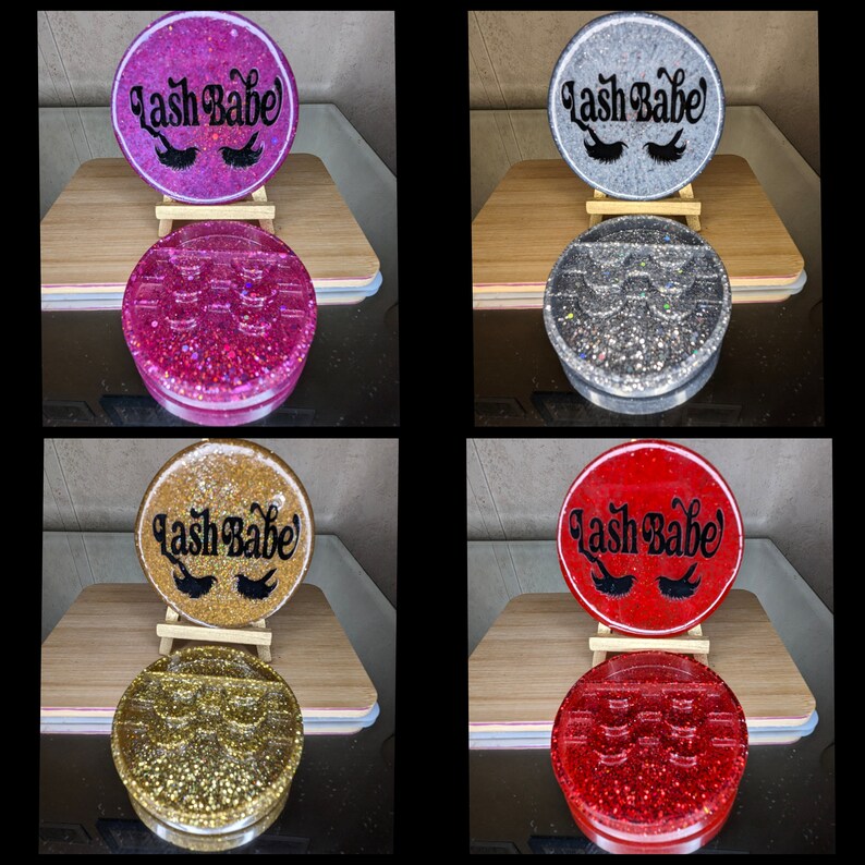 Faux Eyelash Storage | Lash Container | Make-up Jar | Handmade Resin ...