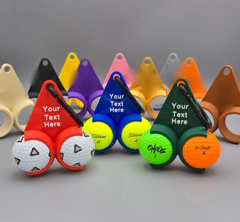 Personalized Golf Ball Holder: Custom Text, Carabiner Clip - Golf Gag ...