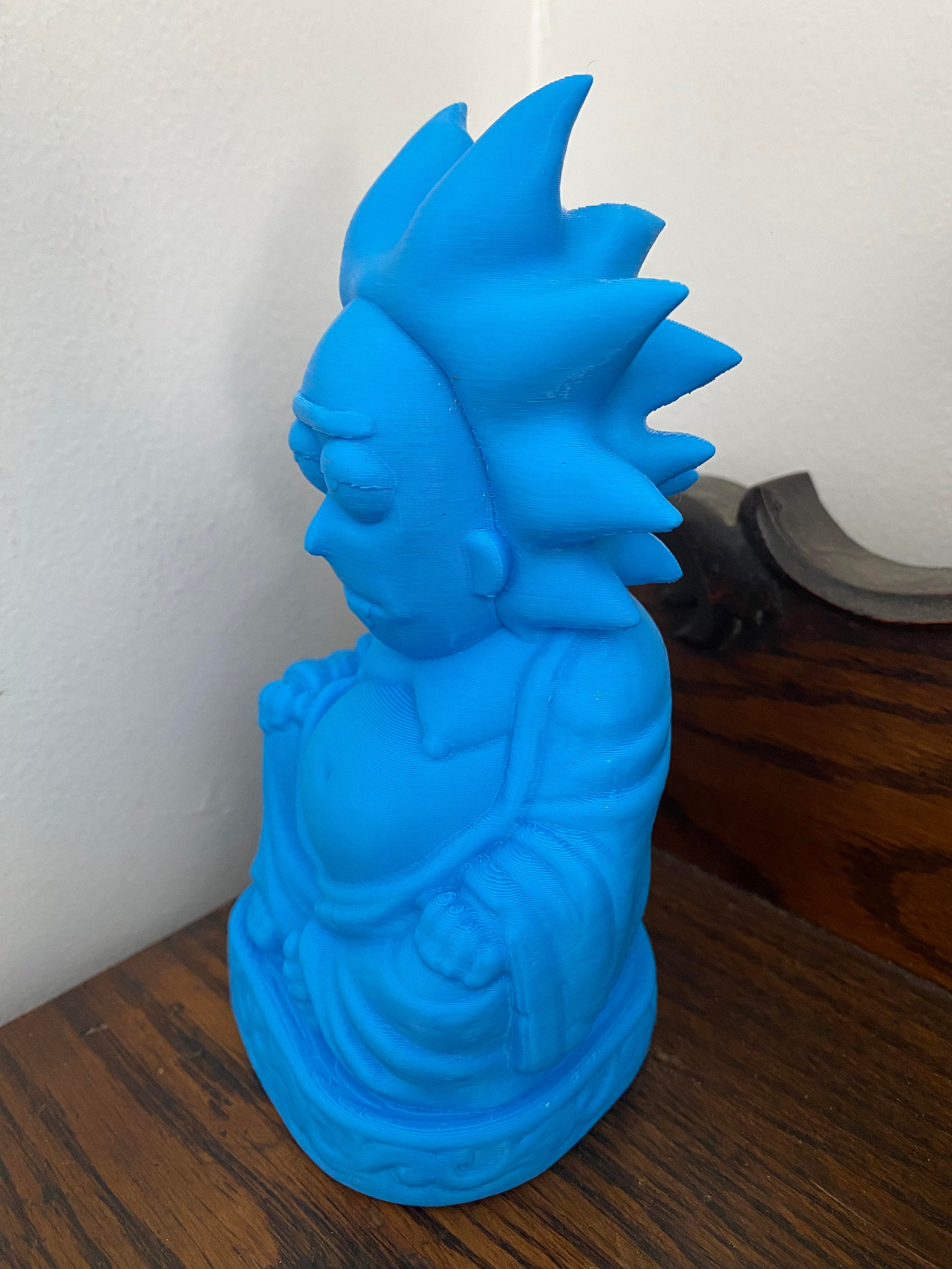 Rick and Morty Buddha Art 3d Printed Rick Statue Unique Art Show Art ...
