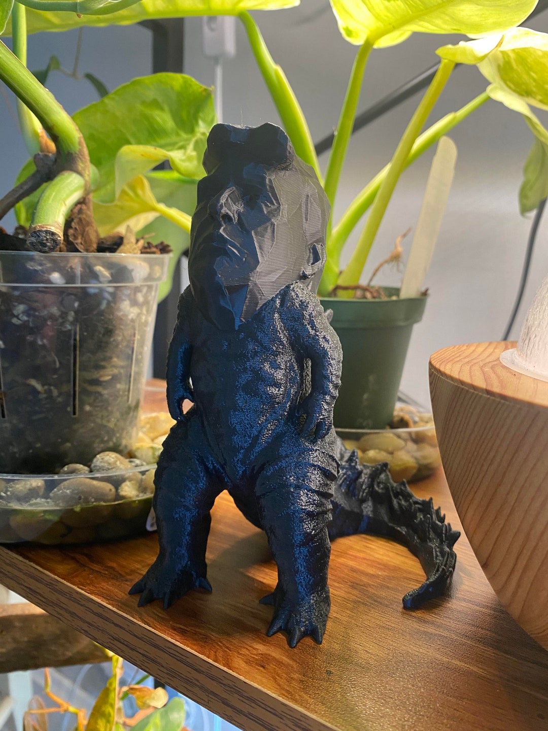 Godzilla With Donald Trump Mask Sculpture 3d Printed Trump Sculpture ...