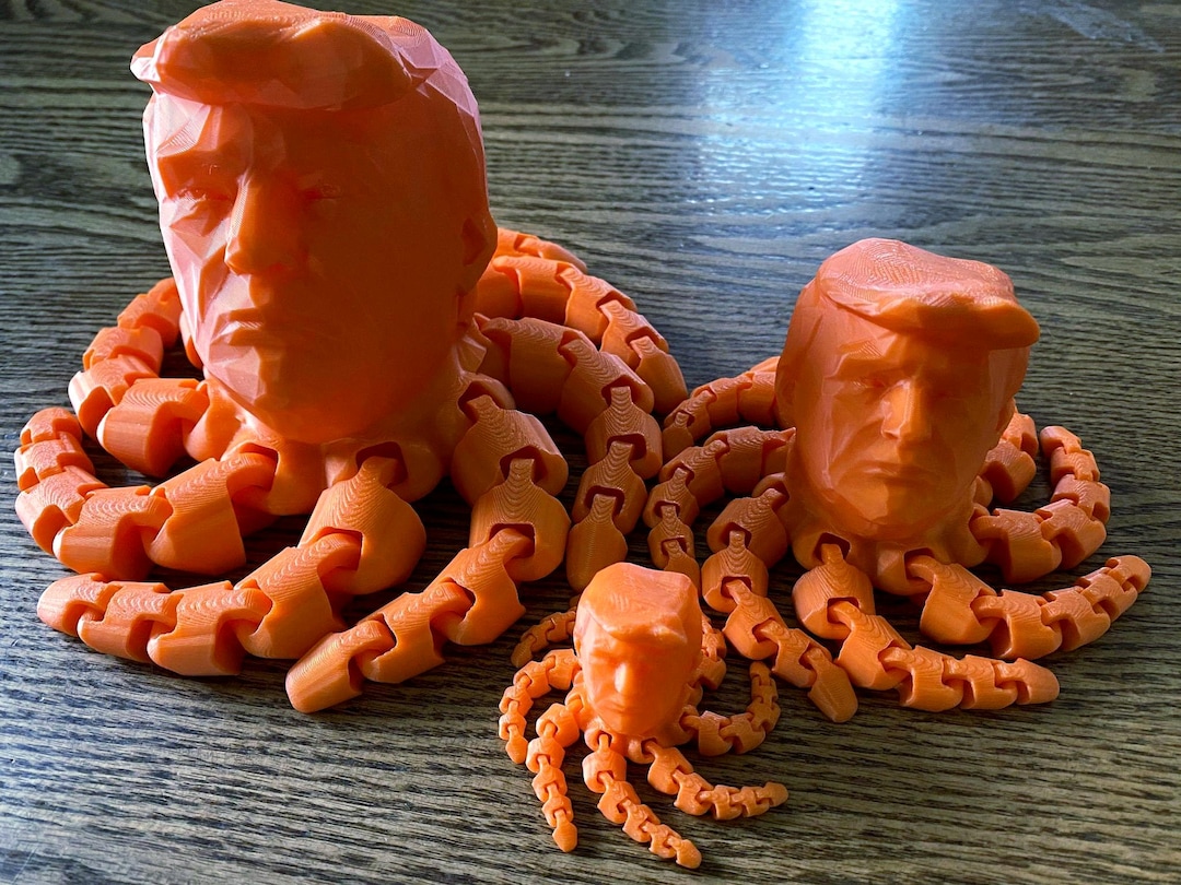 3D Printed Trump Octopus Statue: Unique Political Art - Etsy