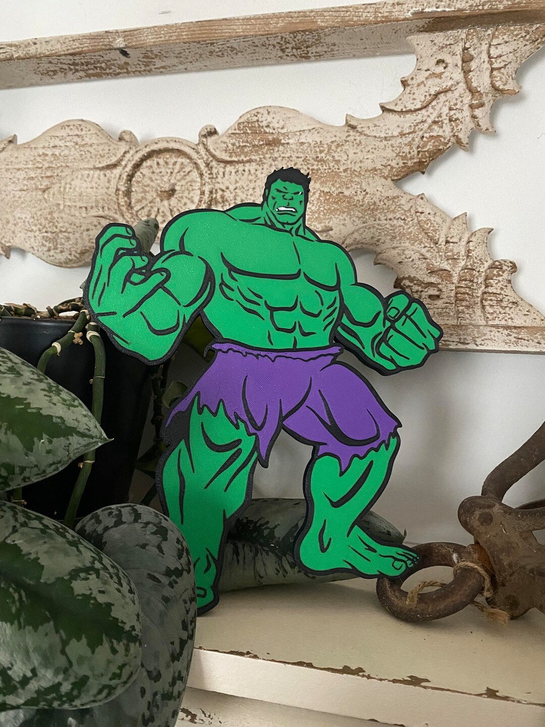 Hulk Wall Art Kids Room Wall Decor Hulk Colorful Silhouette Art Wall ...