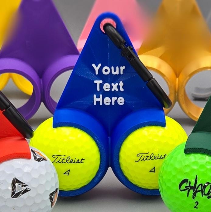 Personalized Golf Ball Holder: Custom Text, Carabiner Clip - Golf Gag ...