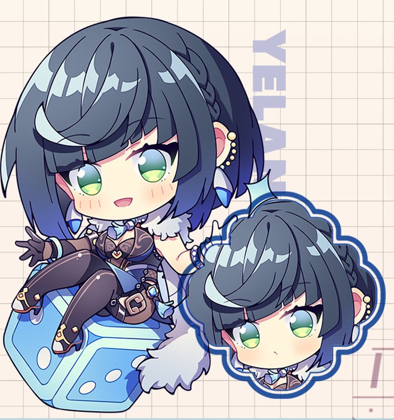 Genshin Impact Double-sided Acrylic Keychain Charm - Etsy