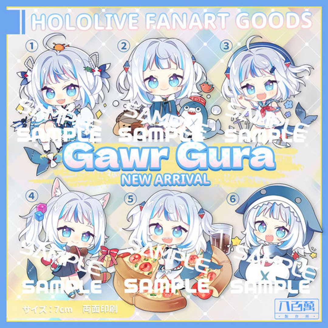 Hololive EN 1st Gen Myth Gawr Gura Vtuber Doujin Double-sided Acrylic ...