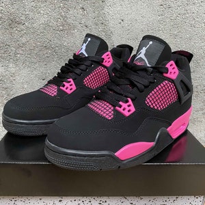 Air Jordan 4 Pink Thunder Women and Man Shoes Sneaker Gifts - Etsy