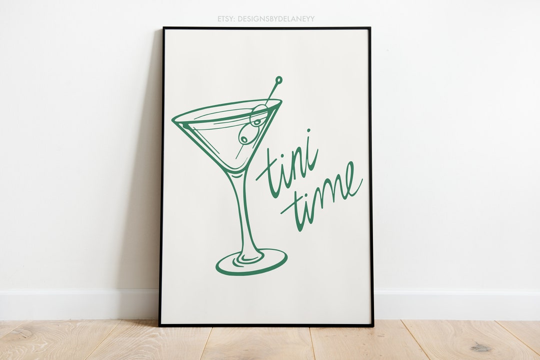 Trendy Wall Art | Tini Time Print | Digital Download - Etsy