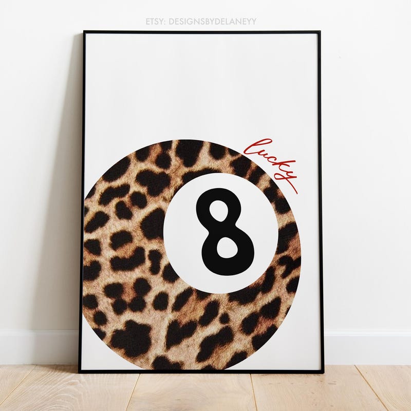 Cheetah 8 Ball - Etsy