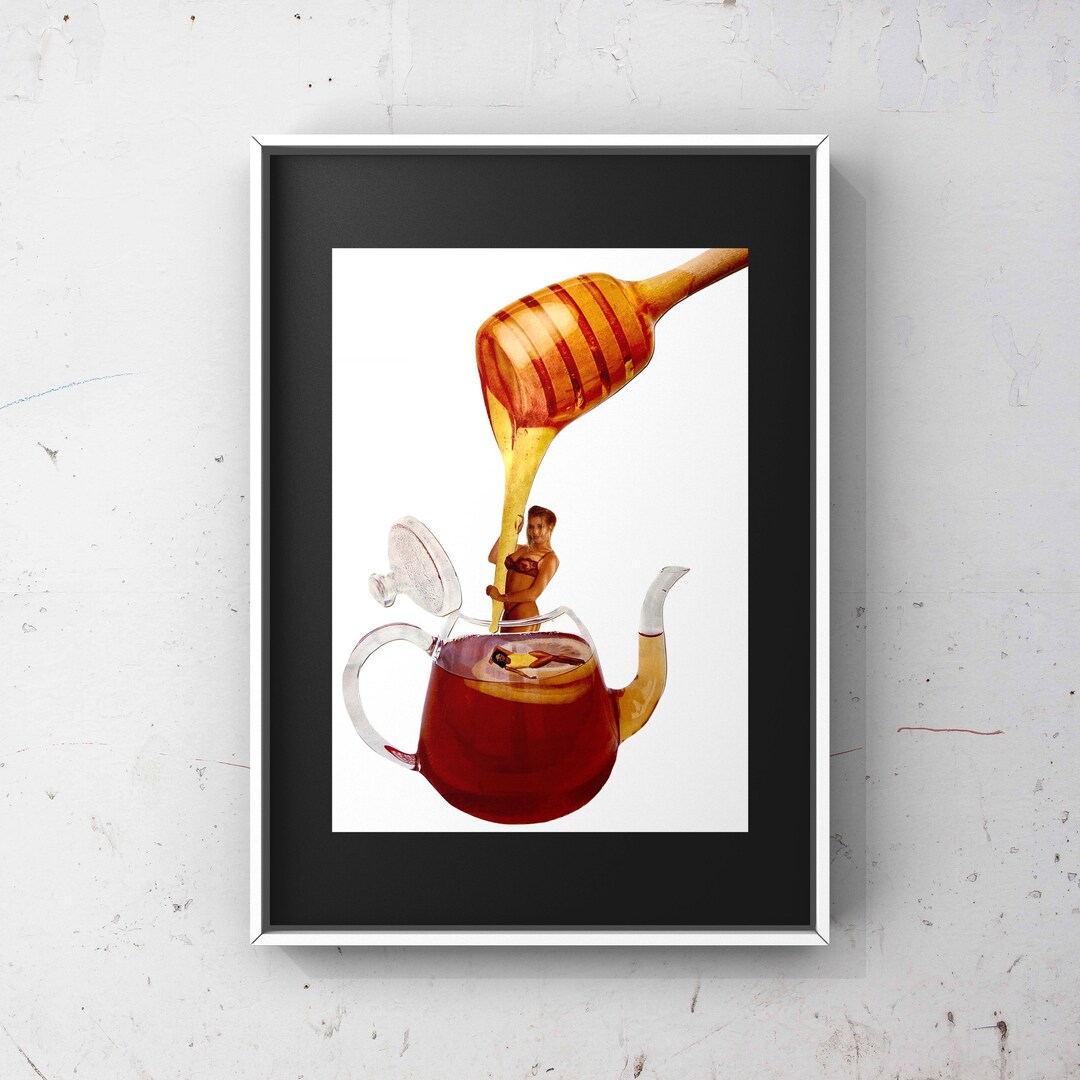 Sugar Honey Iced Tea Art Print – Hand Cut Paper Collage - Etsy