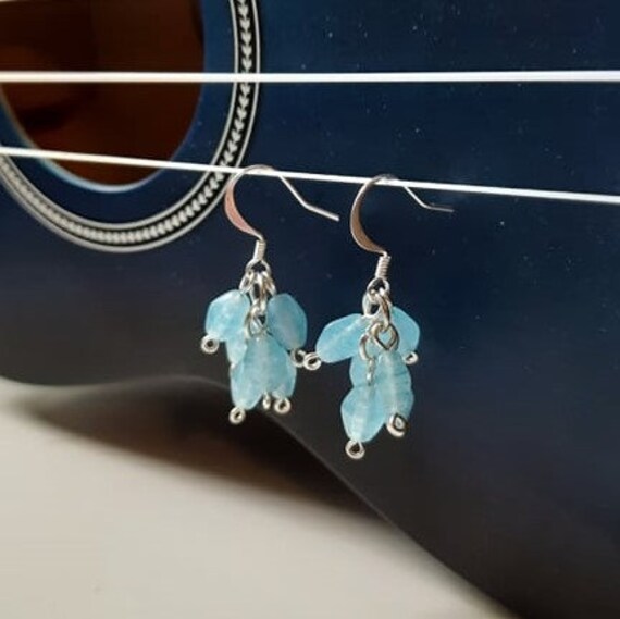 Blue Glass Bead Dangles | Etsy
