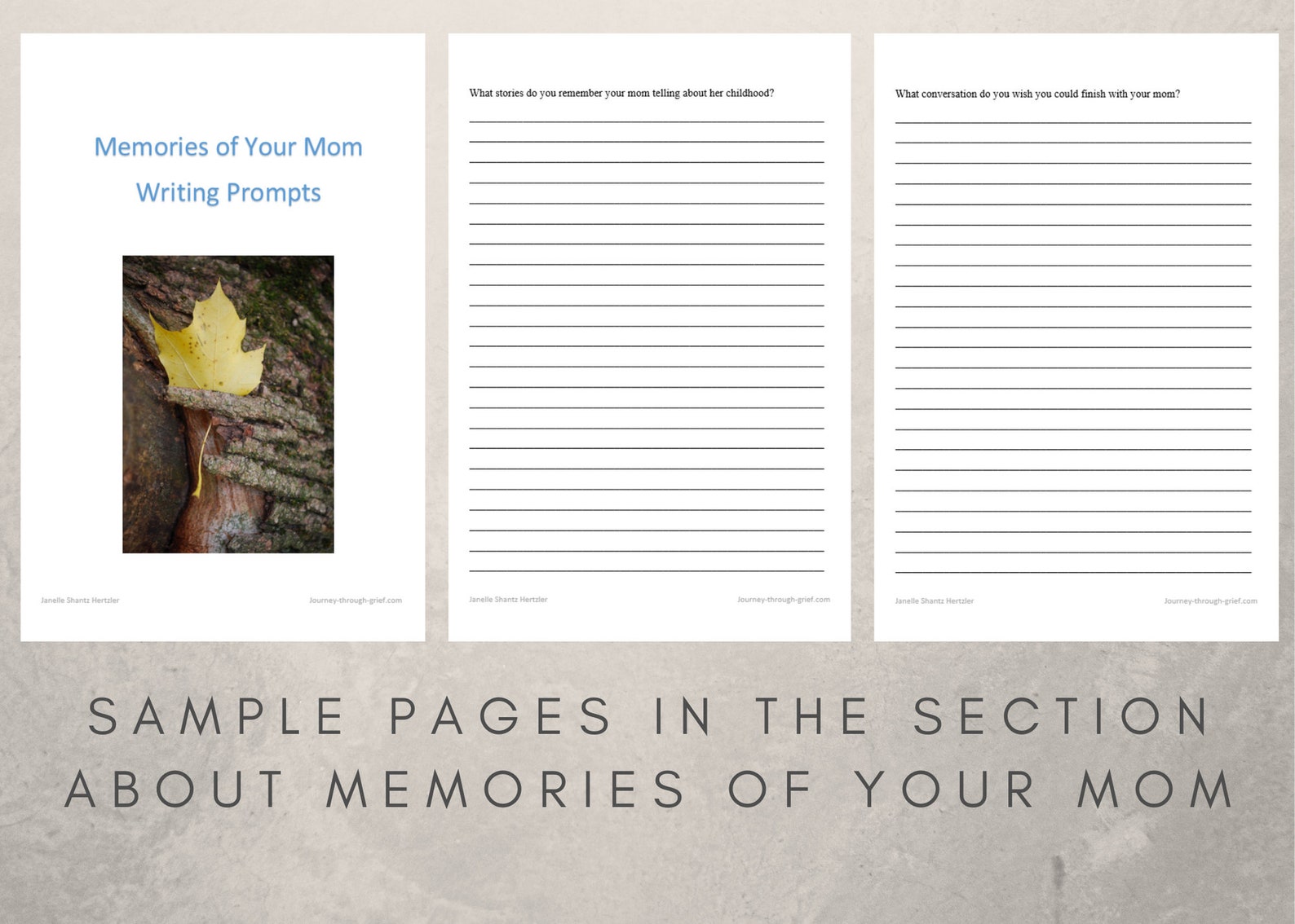 Remembering My Mom Grief Journal - Loss of Mother - Printable ...