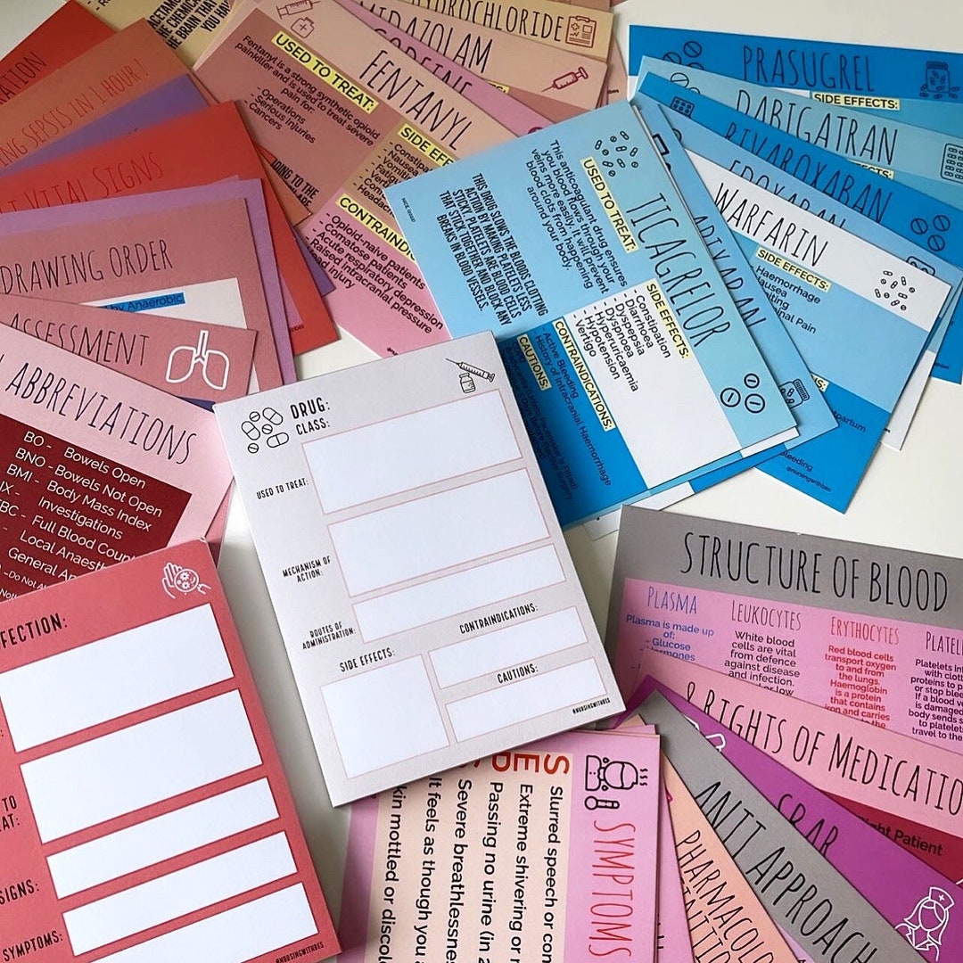 THE BUNDLE 2 Notepads & 4 Packs of Flashcards - Etsy UK