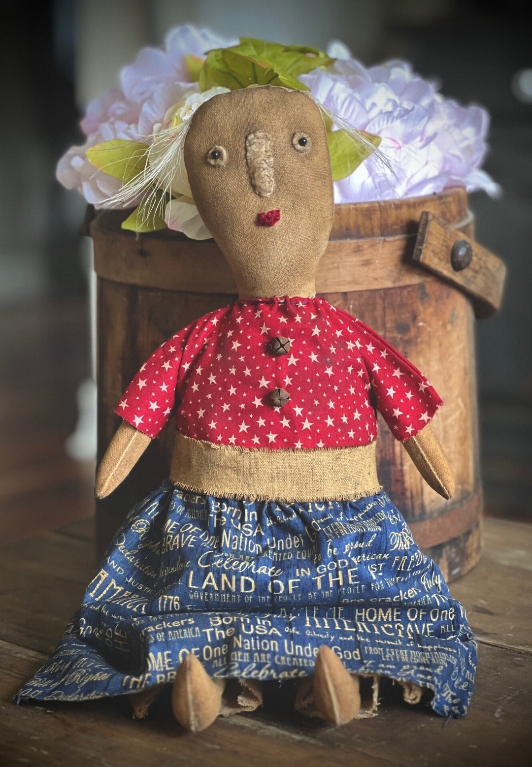 Prim Lady Liberty Doll A Handmade Primitive Americana - Etsy