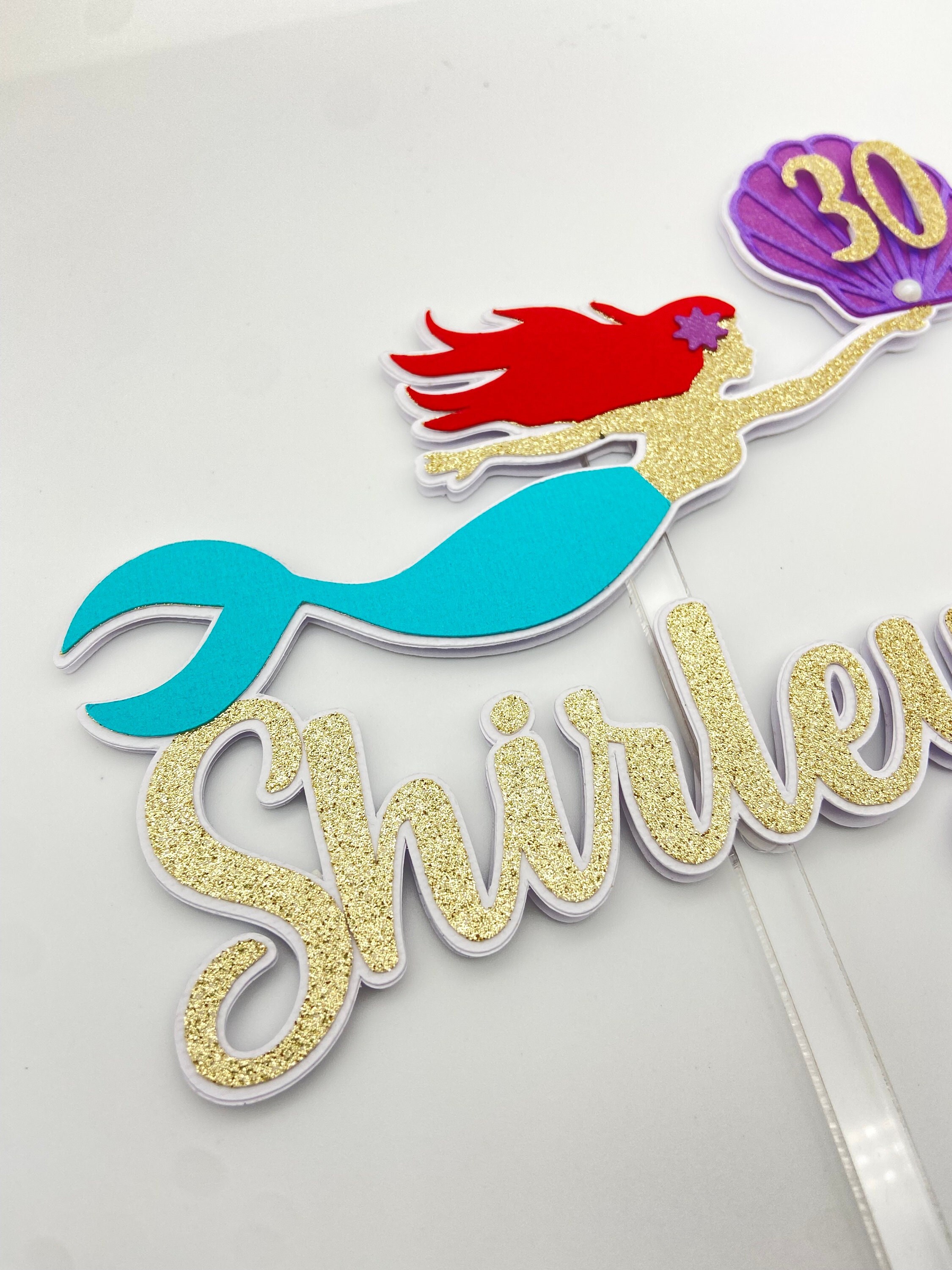 Mermaid Cake Topper - Etsy