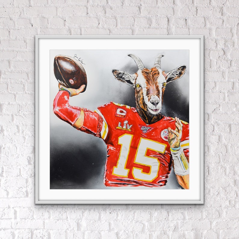 Patrick Mahomes the GOAT Fan Art of Patrick Mahomes /// Art | Etsy