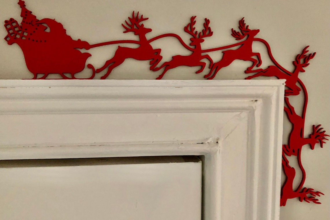 Santa Holiday Door Corners - Etsy