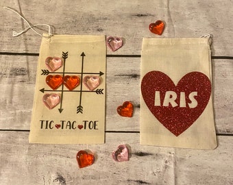 PRINTABLE Hugs and Kisses XO Tic Tac Toe Valentine's Day Treat Card ...