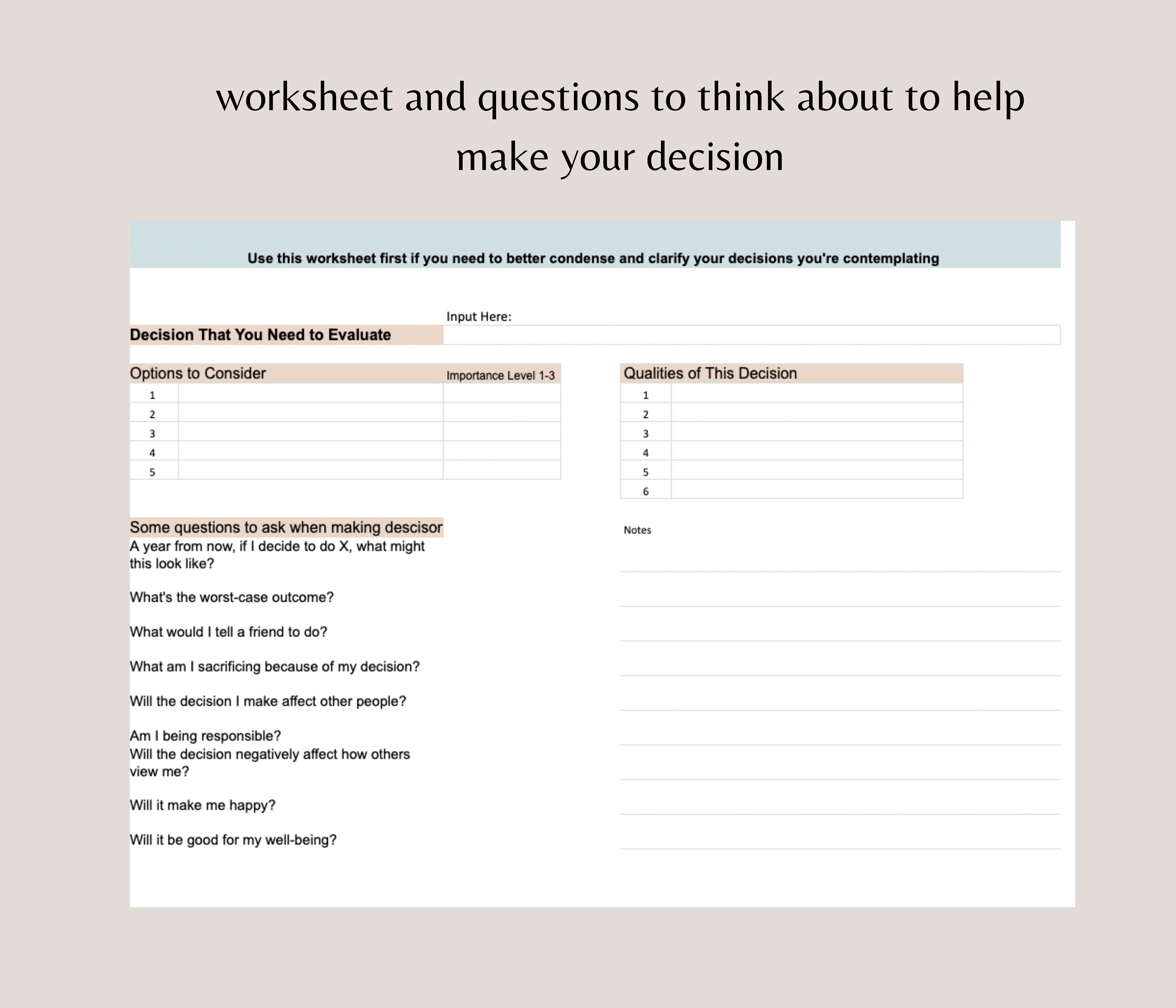Decision Making Tool, Easy Decision Making,quick Decision Making Tool ...