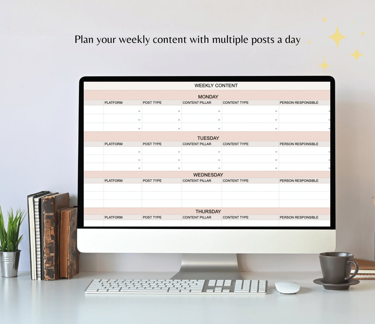 Instagram Content Planner, Social Media Content Calendar,instagram ...