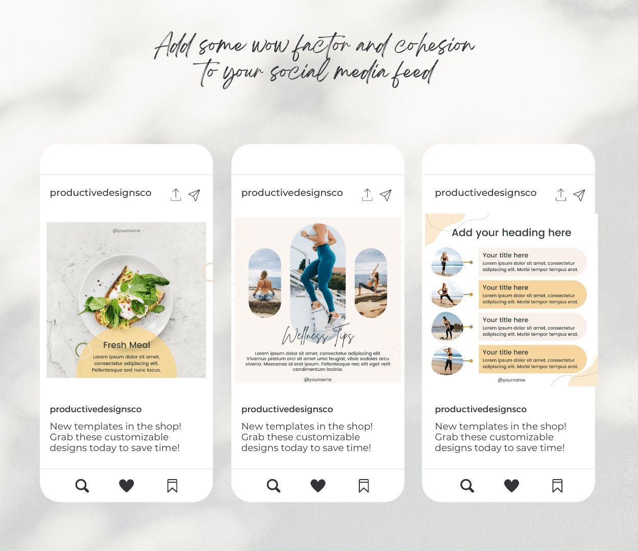 Nutrition & Health Instagram Templates, Health Wellness Instagram ...