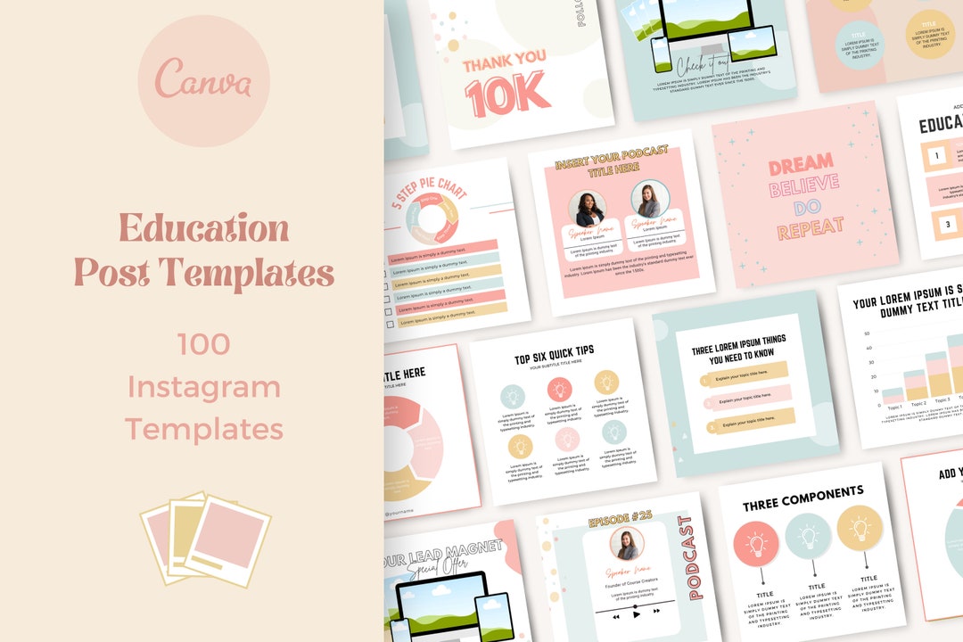 100 Coach Instagram Canva Template, Course Creator Instagram, Instagram ...