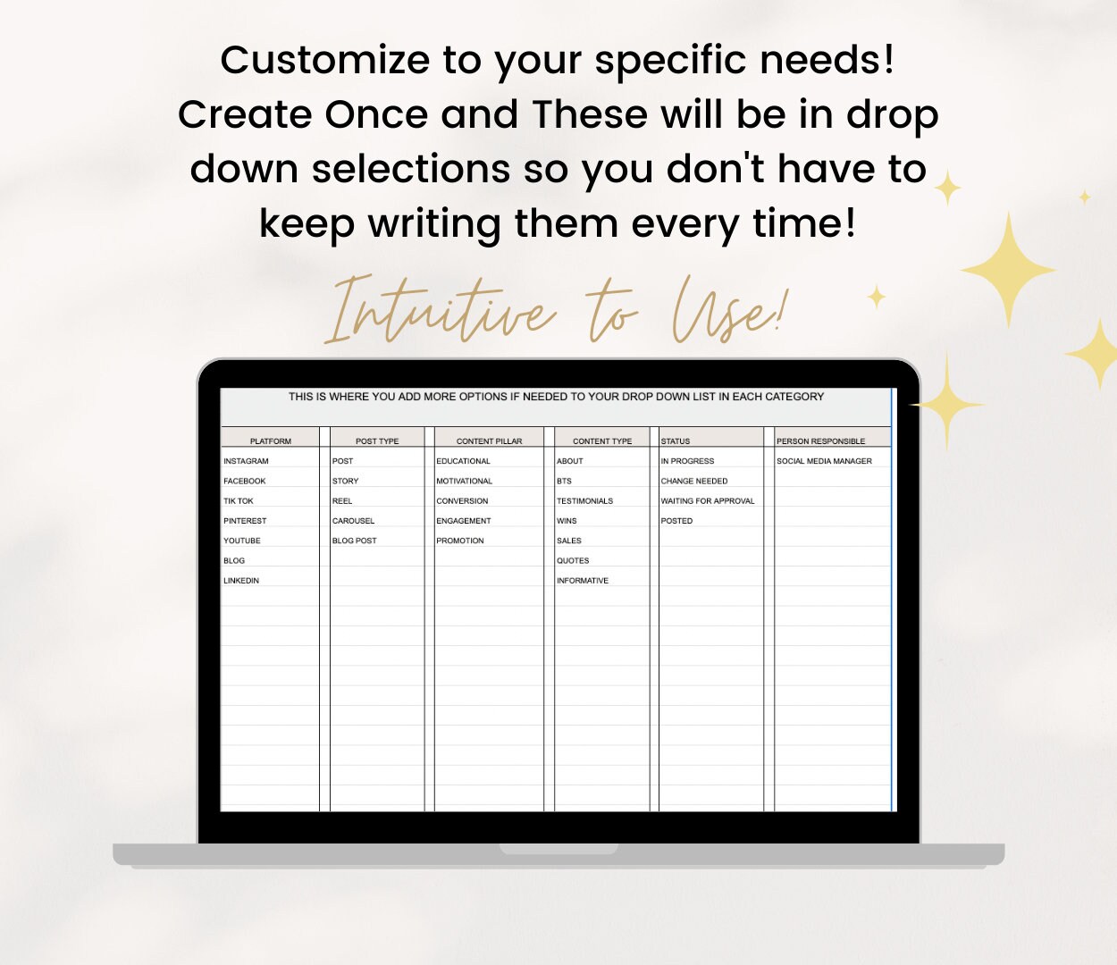 Instagram Content Planner, Social Media Content Calendar,instagram ...