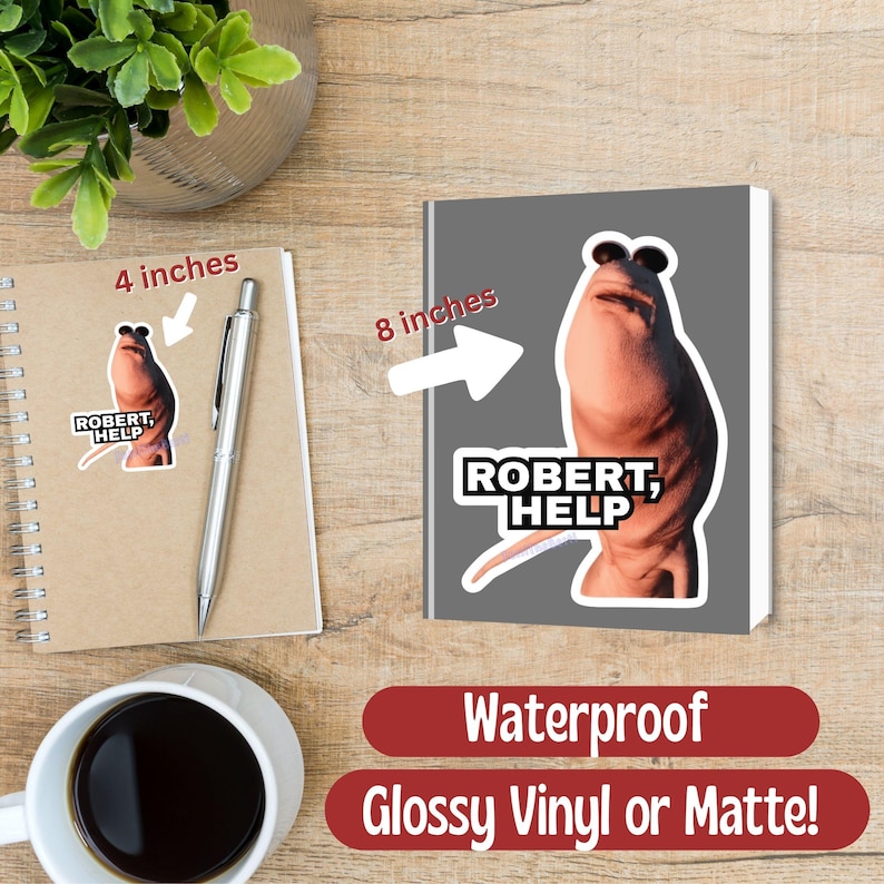 Robert Help Marcus the Worm Decal Sticker Indoor/outdoor - Multiple ...