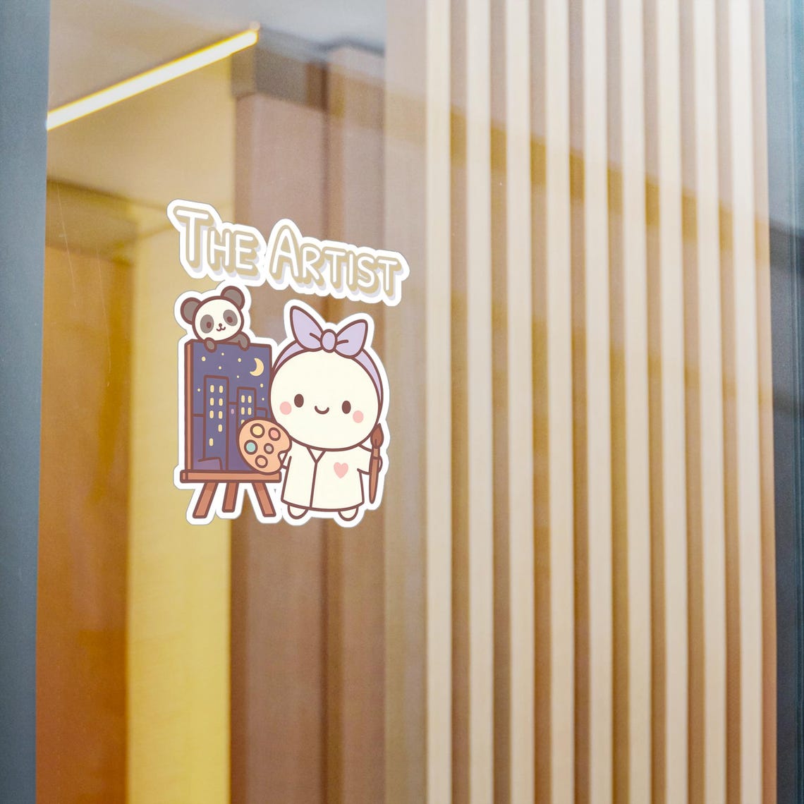 The Artist Vinyl Sticker | Kawaii Naivecore Waterproof Decal for Water ...