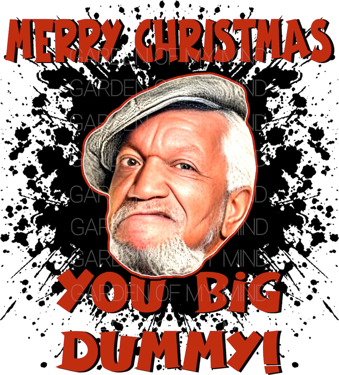 Merry Christmas You Big Dummy, Fred G Sandford, PNG - Etsy