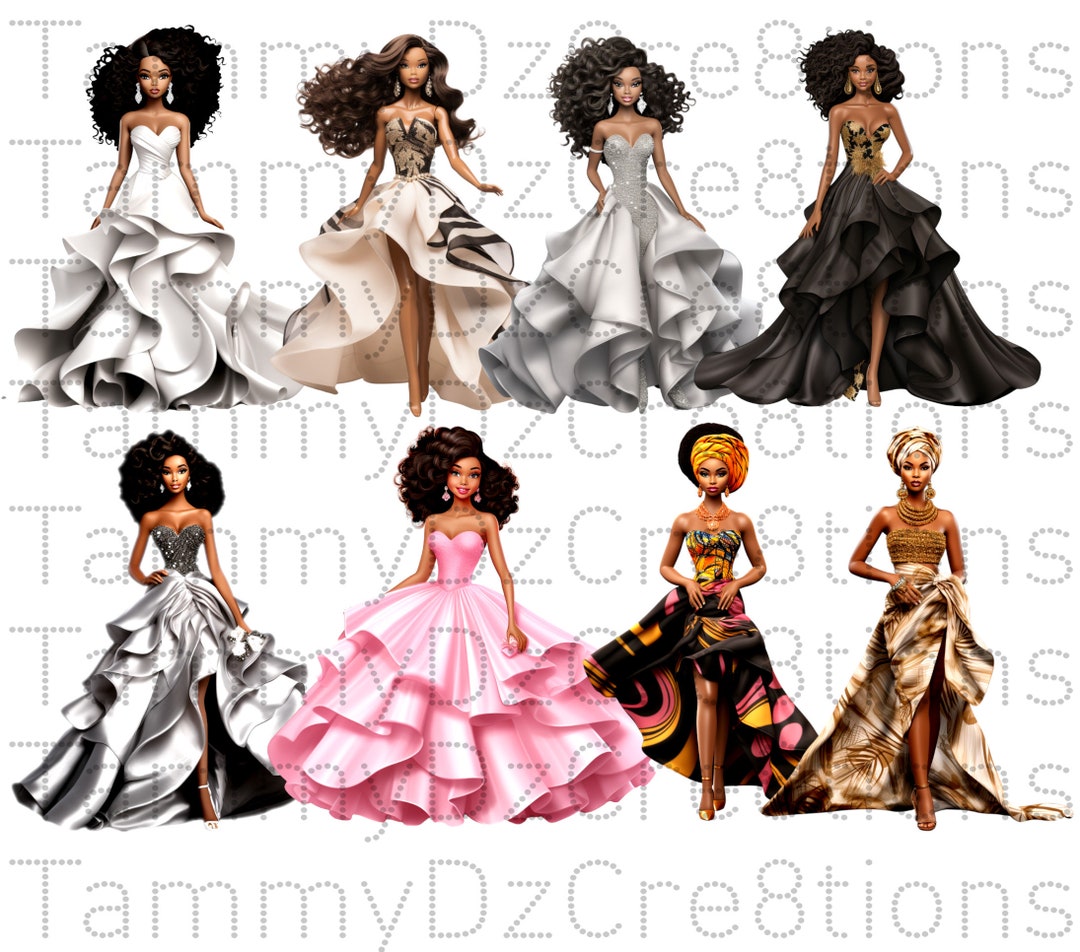 African American Dolls Bundle, PNG - Etsy