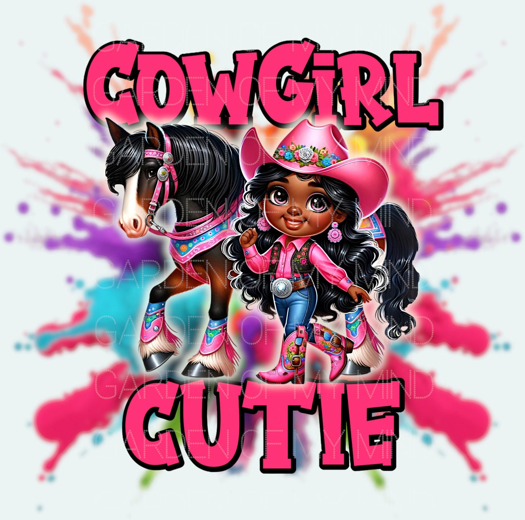 Cowgirl Cutie Png Melanin Cowgirl Etsy