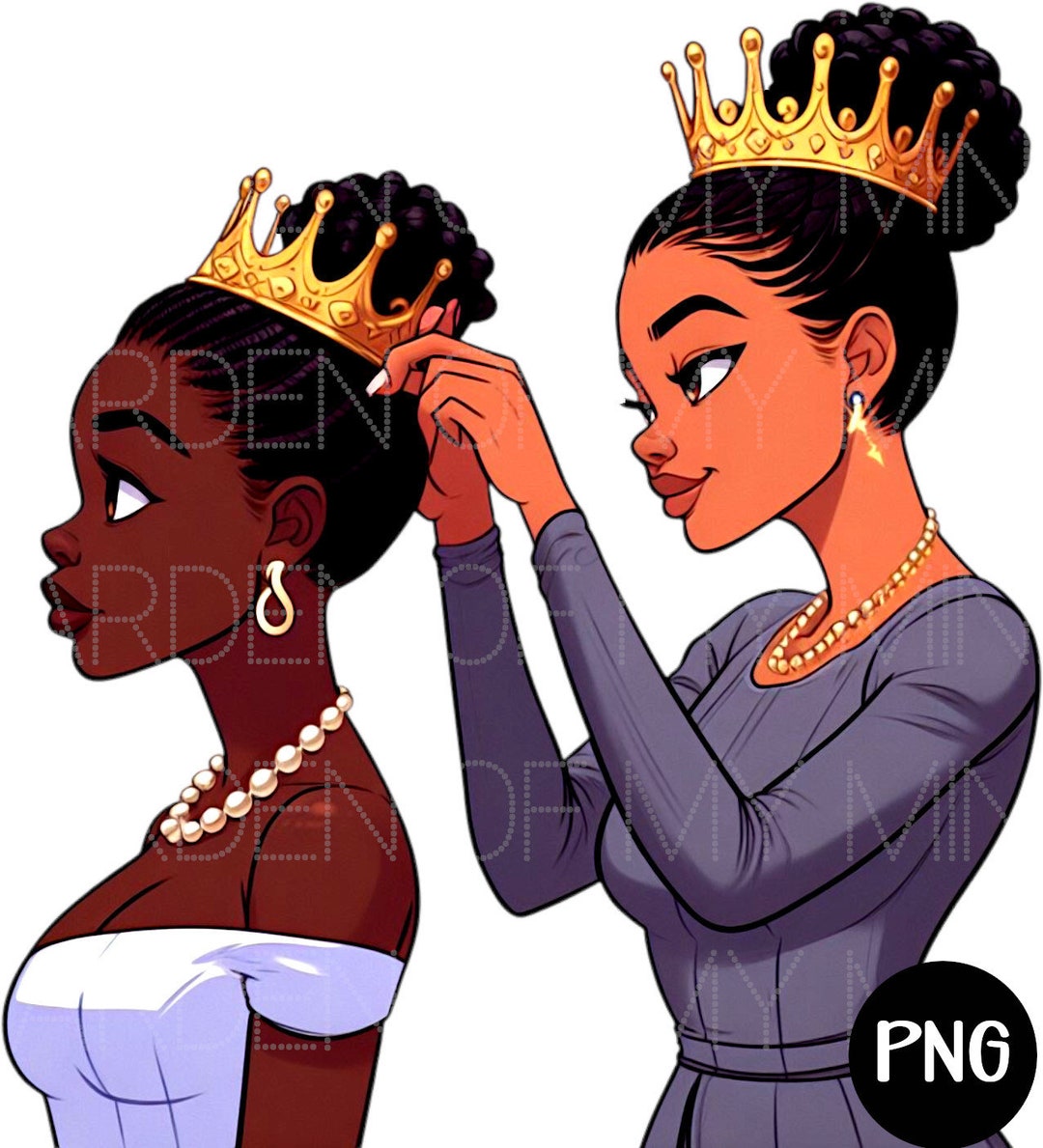 Straighten Her Crown, Clipart, PNG - Etsy