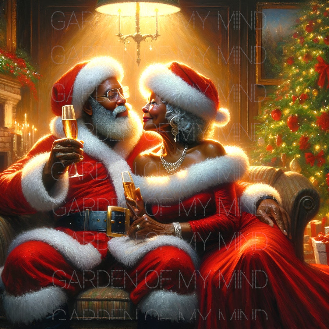 Mr. and Mrs. Claus, Digital Art PNG - Etsy