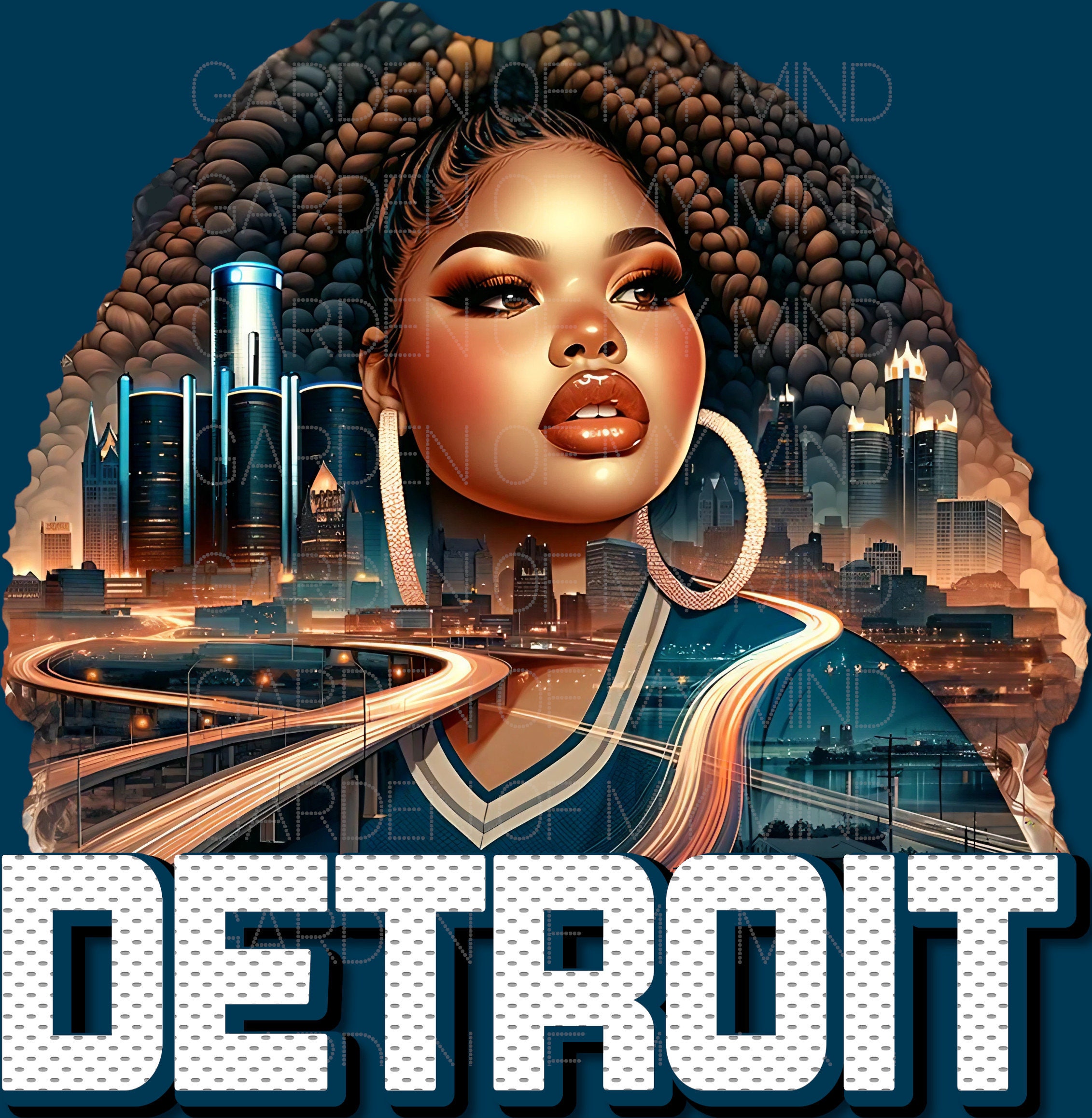 Detroit Girl, PNG With and Without Splash - Etsy