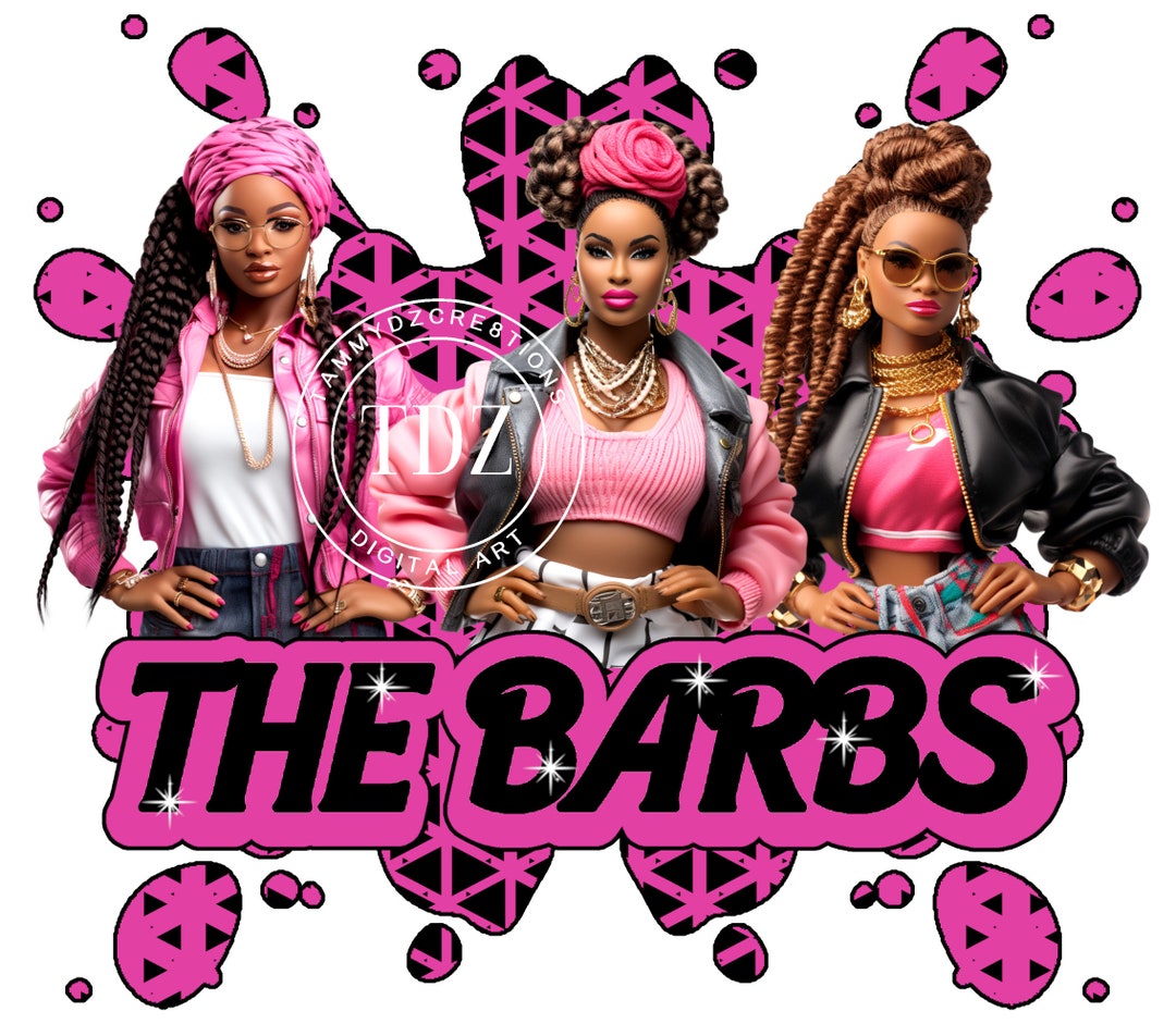 The Barbs, African American Dolls, PNG - Etsy