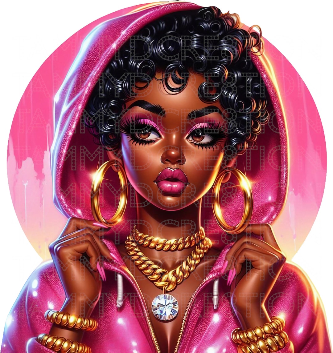 Drippin' in Pink and Gold Woman 2, 300 Dpi PNG - Etsy