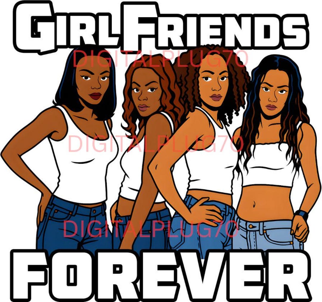 Girlfriends Retro Quote Design PNG | Instant Download | Merch & Apparel ...