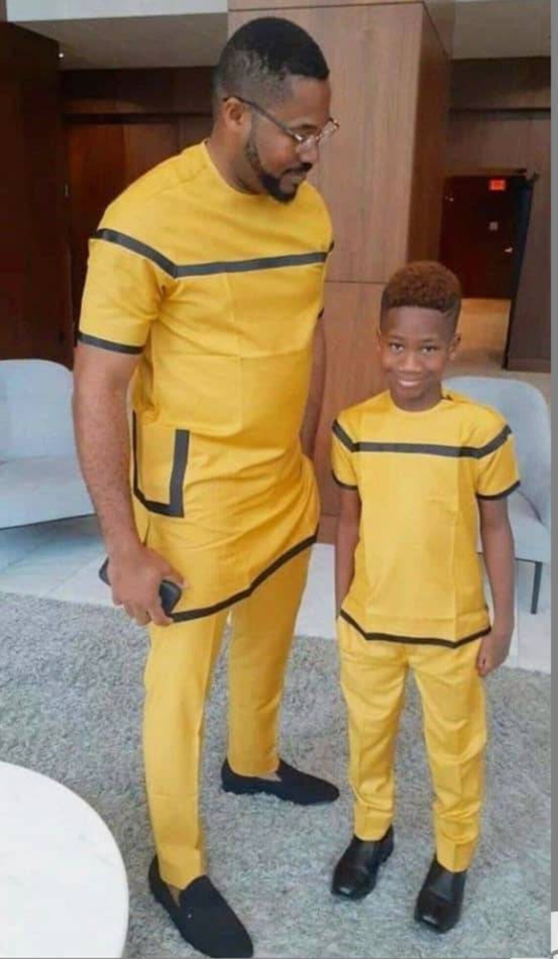 Yellow African Dad and Son Native Suit African Daddy and Me - Etsy