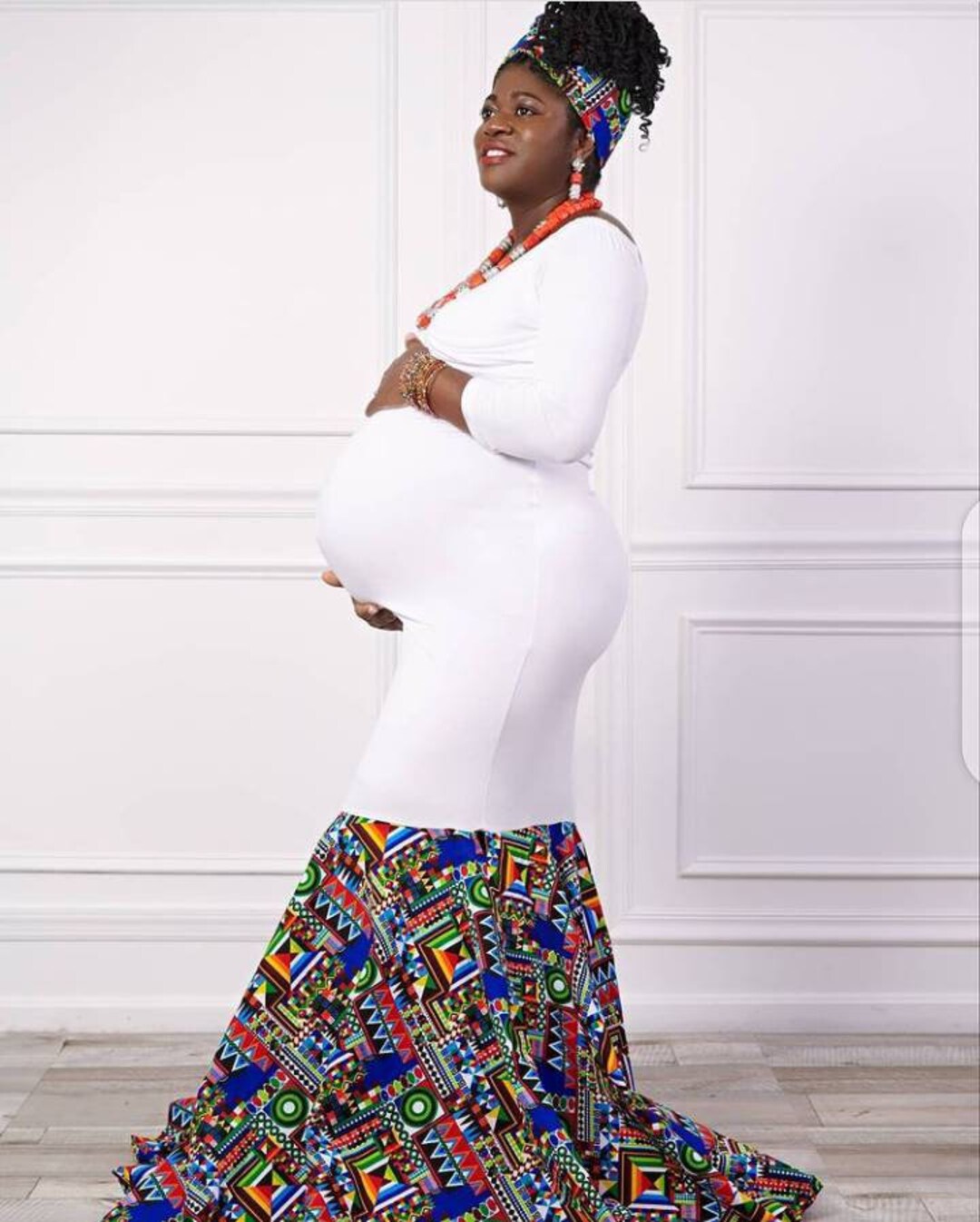 African Print Maternity Dress for Photoshoot African Print - Etsy