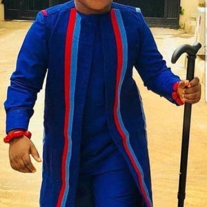 Blue African Boy's Native Suit,african Clothing for Boys,african Boy's ...