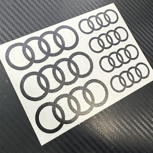Audi Solid Rings Decal Sticker Vinyl Caliper Brake Multi Color Heat ...