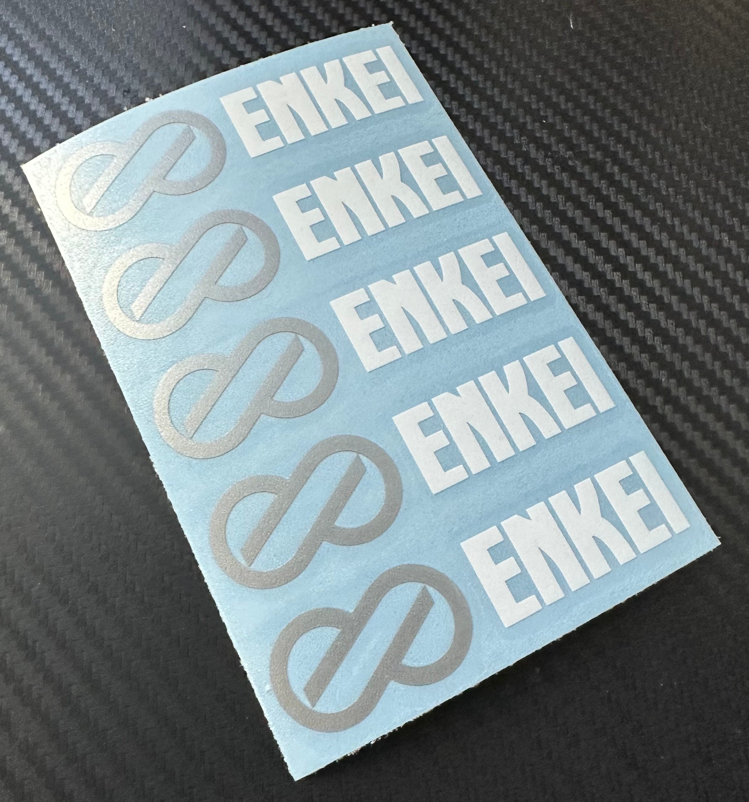5 Enkei Logo Vinyl Decals Stickers for Spokes of Wheels Rims You Choose ...