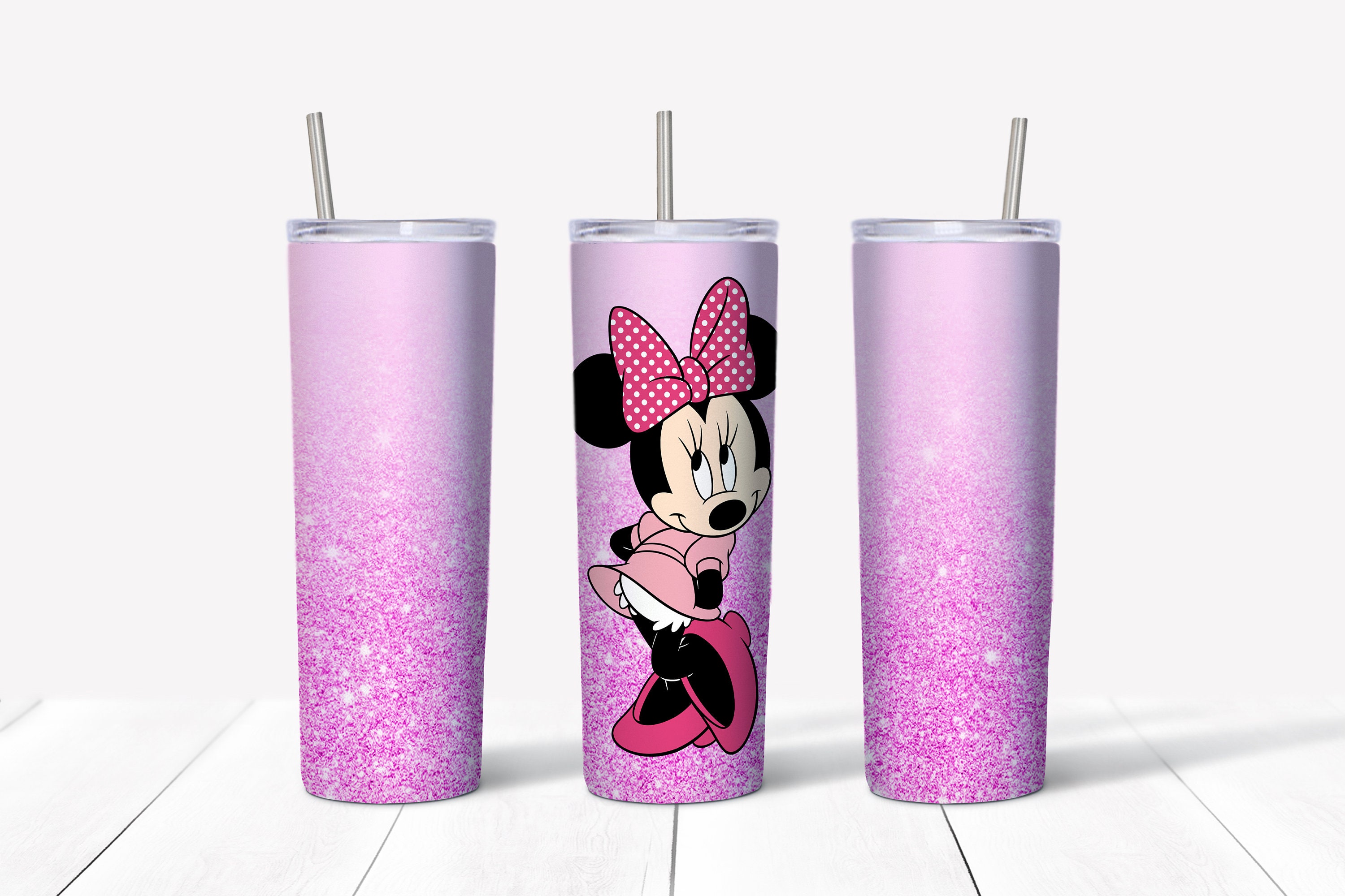 Minnie Mouse Tumbler,minnie Mouse 20oz Skinny Tumbler Sublimation ...