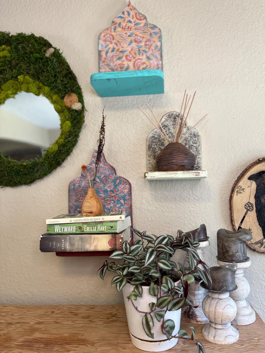 Altar Shelf, Shrine Shelf, Curiosity Shelf, Wall Décor for Trinkets and ...